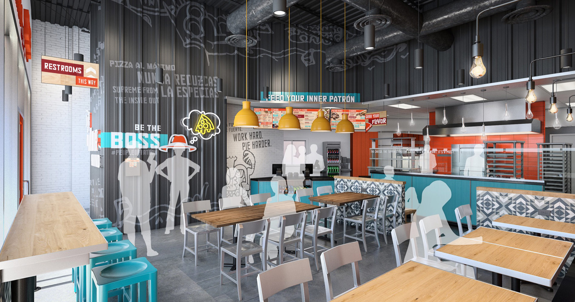Pizza Patrón - Restaurant Design by Chute Gerdeman