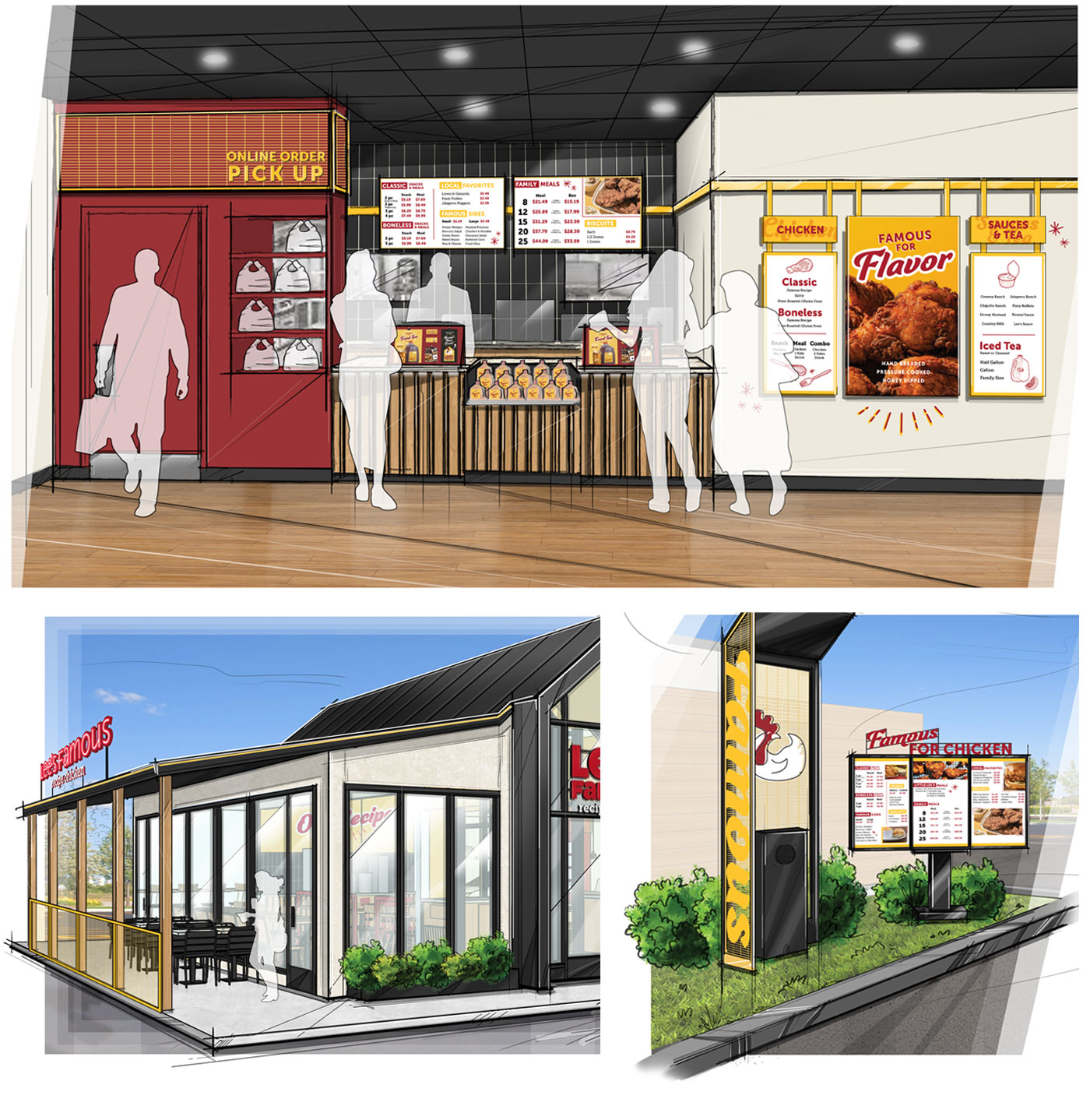 New Restaurant Design for Lee's Famous Recipe Chicken - Chute Gerdeman